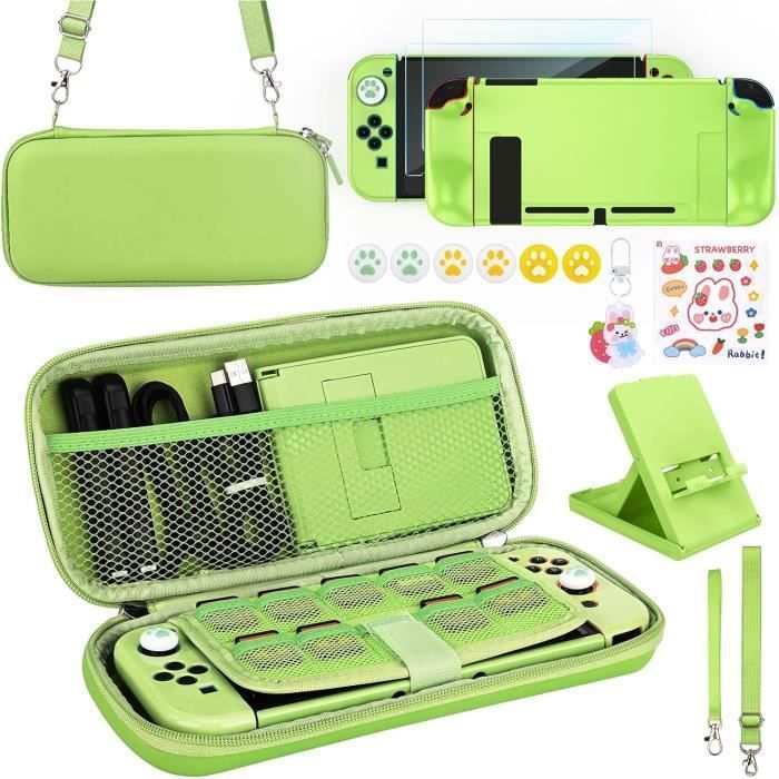 Étui pour Nintendo Switch Kit d'Accessoires 15 en 1 Comprenant Etui de ...