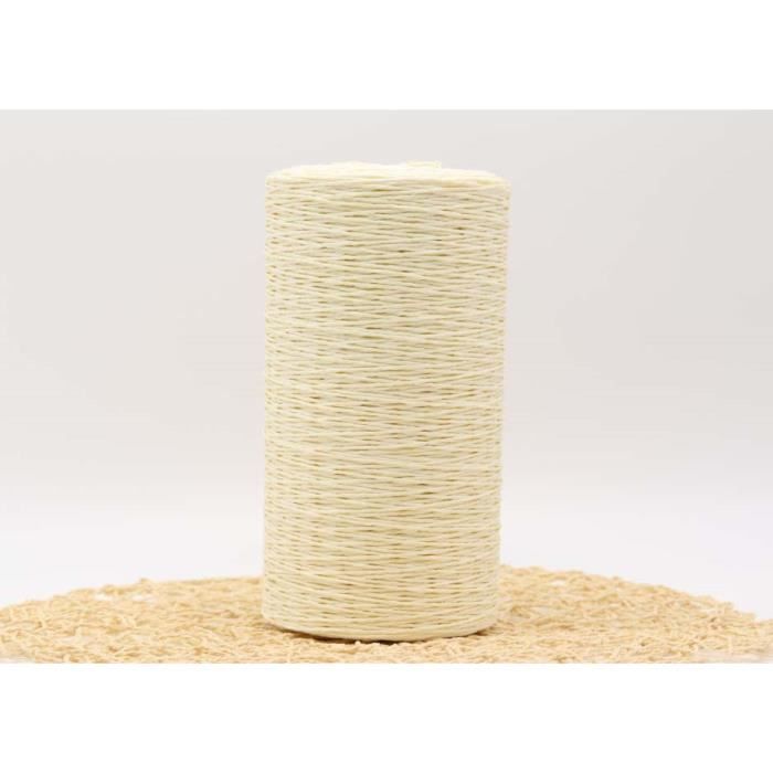 LAINE A TRICOTER,milk white--Fil de paille de raphia 500g-lot, fil de ...