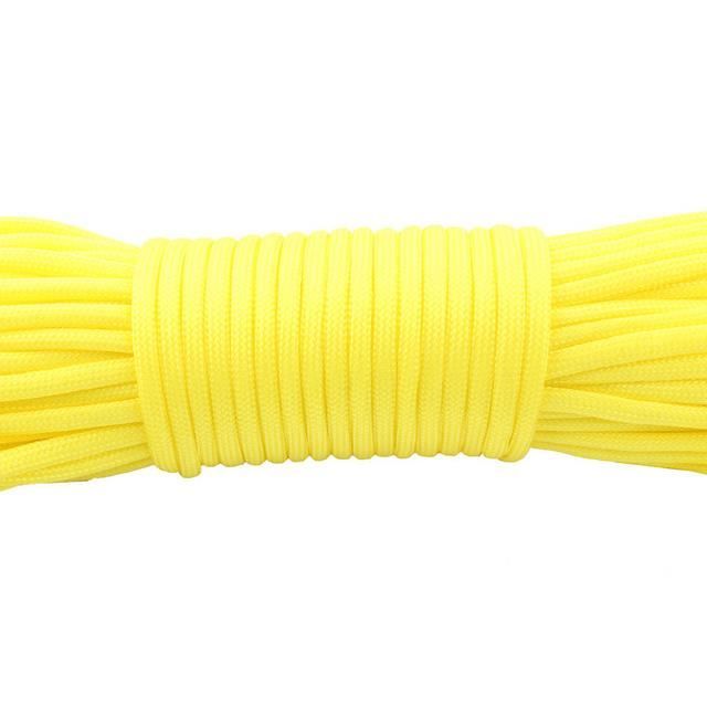 CORDE A SAUTER,19 yellow-50feet--CAMPINGSKY paracorde 4mm 100ft 550 ...