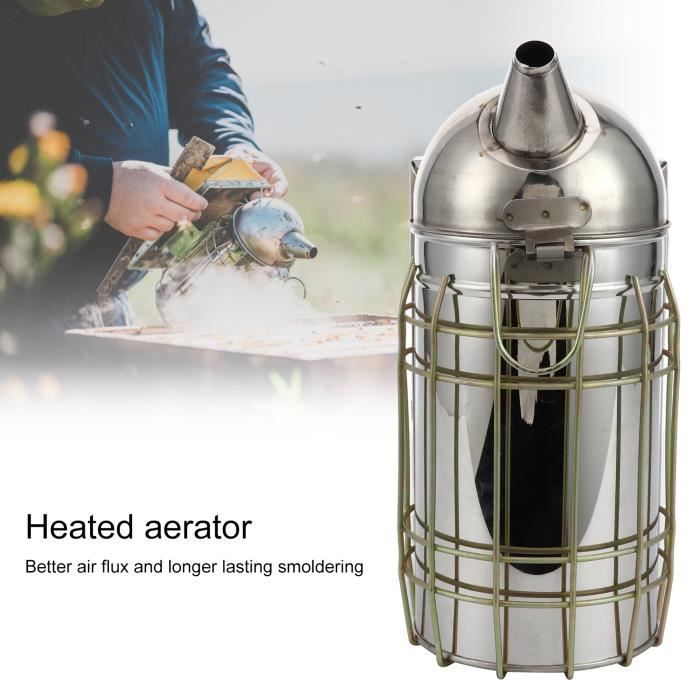 ZJCHAO Fumeur d'abeille apicole Fumeur D'abeille en Acier Inoxydable ...
