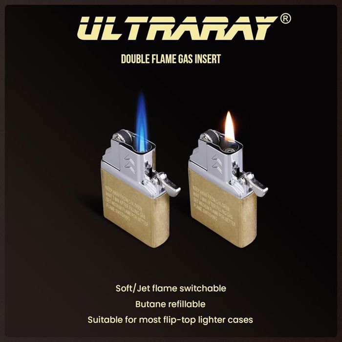 Insert Briquet Tempête Recharge Gaz Briquet Mode Flamme Commutable ...