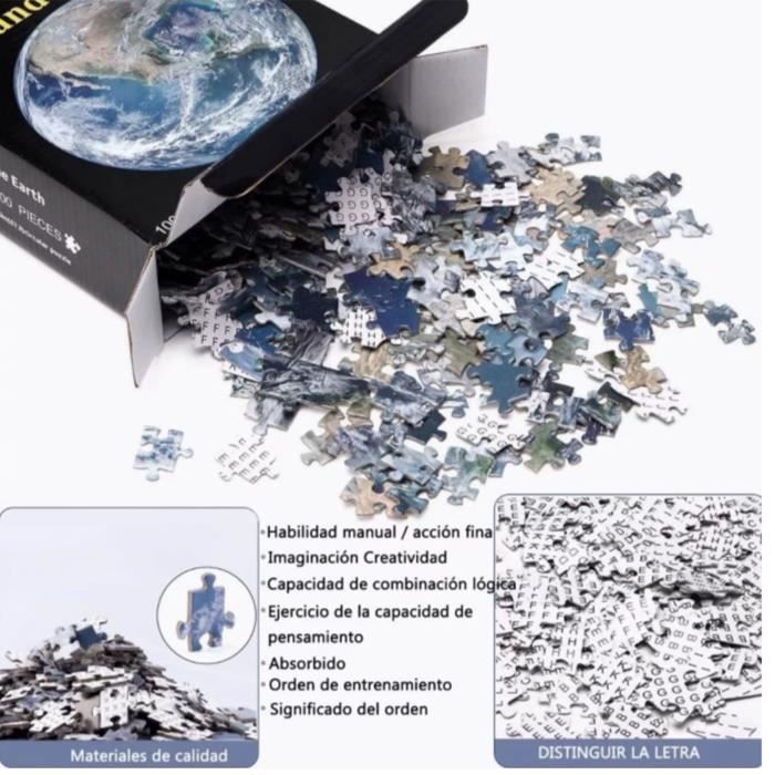 Puzzle - PWSHYMI - Puzzle de la Terre - 1000 pièces - Haute résolution ...