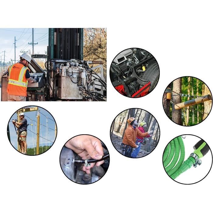 15 Pièces Collier de Serrage Métallique Inox 8-10mm Colliers Serrage ...