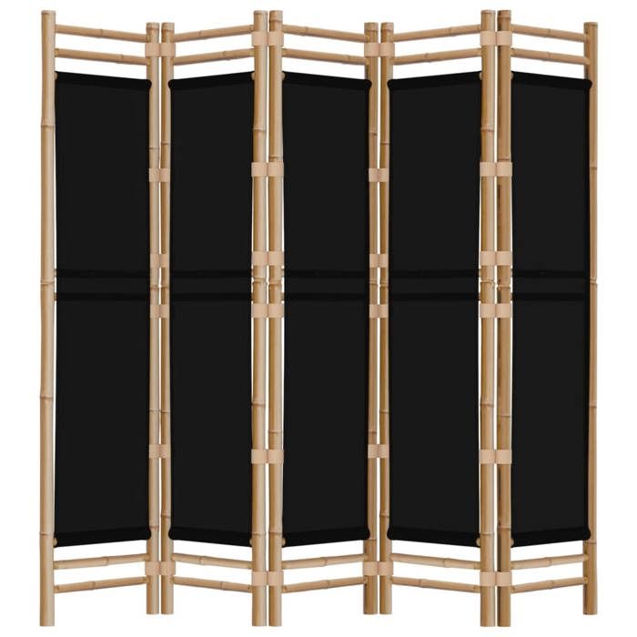 Cloison de séparation pliante - MEUBLECHIC - 5 panneaux - 200x180 cm ...