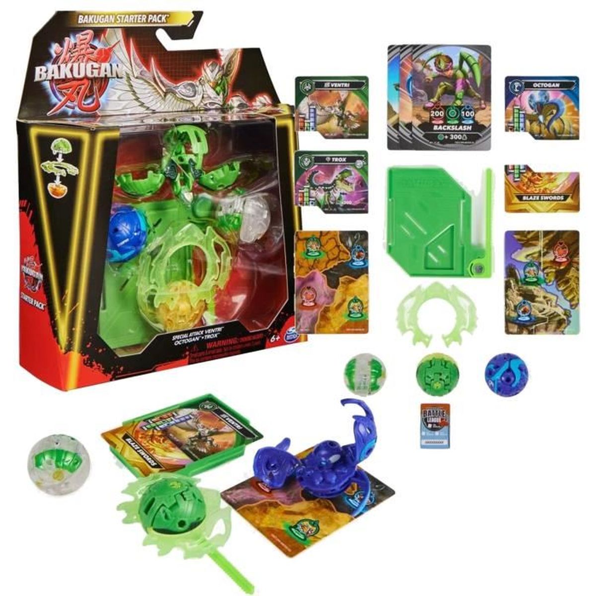 Set Bakugan Special Attack Ventri Octagon Trox - SPIN MASTER - Jouet ...