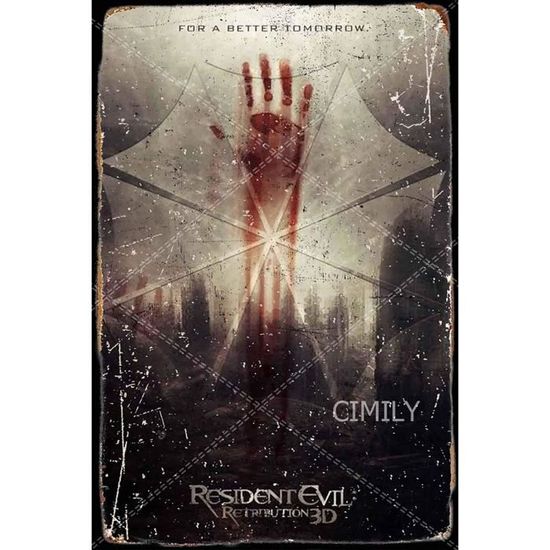 Resident Evil Art Poster II - rétro Fer Peinture Affiche Plaque ...