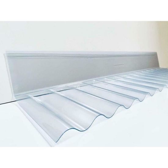 Toiture - Pvc Sinus Plaque Ondulée 76/18 Raccordement Mural Transparent ...