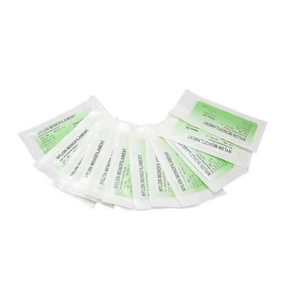 Drfeify Fils de suture avec aiguille courbée Lot de 12 fils de pratique ...