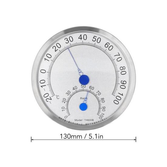 ROM Thermomètre Extérieur Thermomètre Rond En Acier Inoxydable Étanche ...