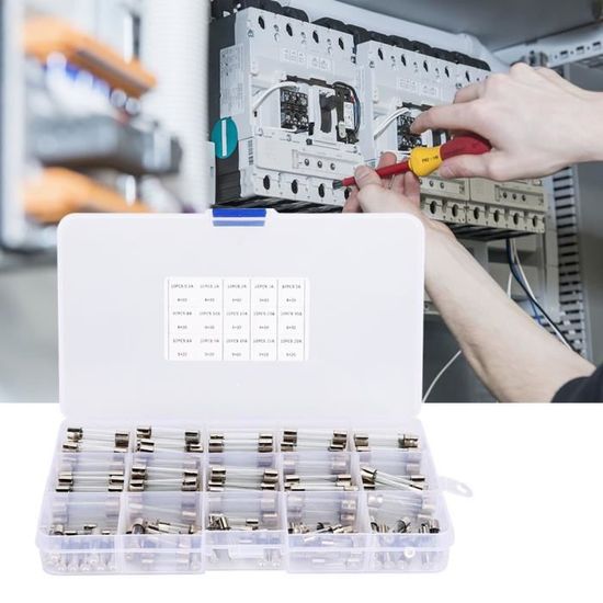 SURENHAP fusible en verre Assortiment de fusibles en tube de verre 150 pièces 6x30mm bricolage ...