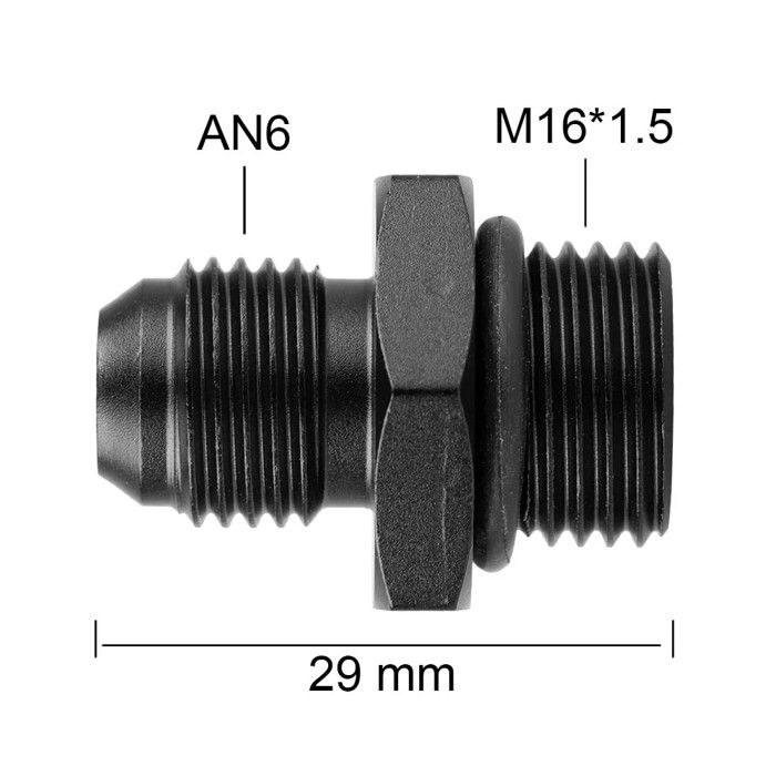 Adaptateur mâle universel pour voiture,AN6,AN8,AN10,AN12 à AN à M16,M18 x 1,5,filetage droit ...