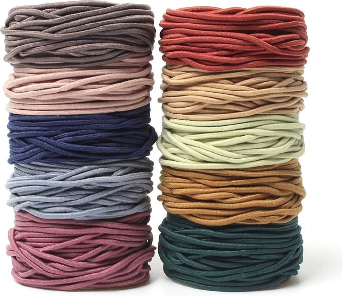 Élastiques Bande De Cheveux 200 Pièces Multicolore Elastics Cheveux Aucun Métal Élastiques ...