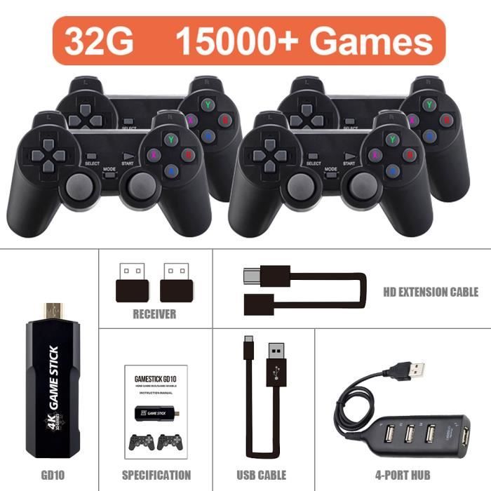 Ensemble de jeux 32G 15K-Console De Jeux Vidéo Rétro, 128 Go, 40000 Go ...