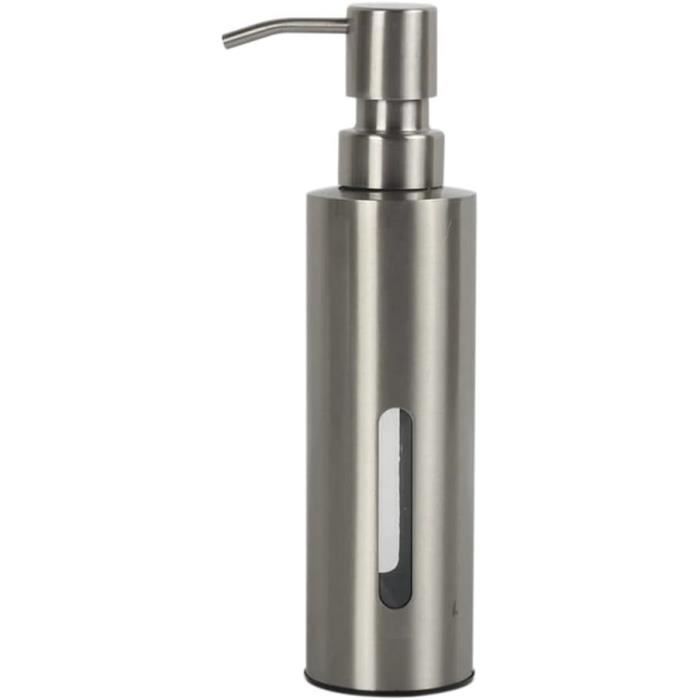 Junguluy Savon à main en acier inoxydable pour salle de bain, liquide ...