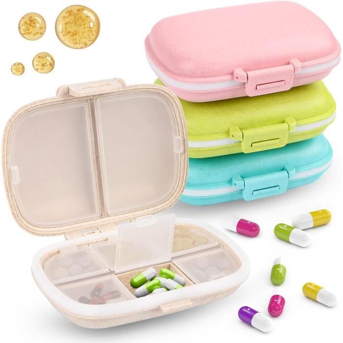 Boite Medicaments Rangement,6 Compartiments Petit Pilulier Portable ...