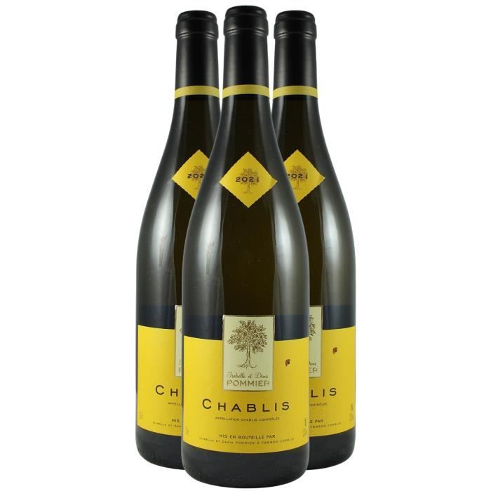 Chablis - Blanc 2021 - Maison Pommier - Vin Blanc de Bourgogne (3x75cl ...