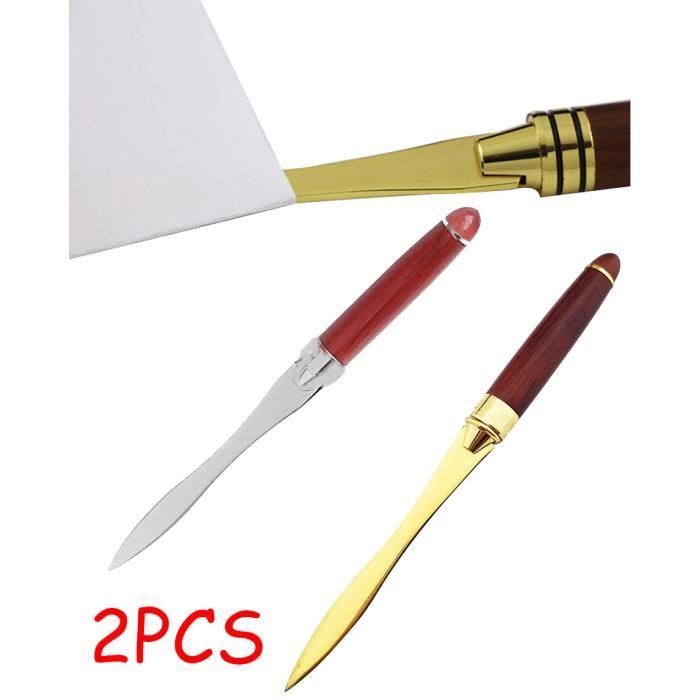 Ouvre Lettre - Bois - Métal - 16,2 x 8,5 cm - 24g - 2 pièces ...