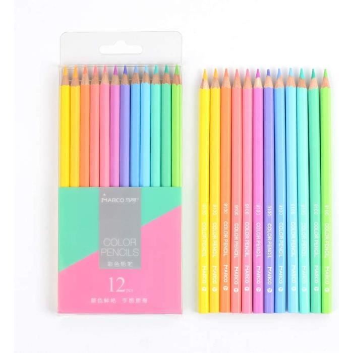 12 dessins au crayon de couleur Macaron Girl[O1406] - Cdiscount Beaux ...