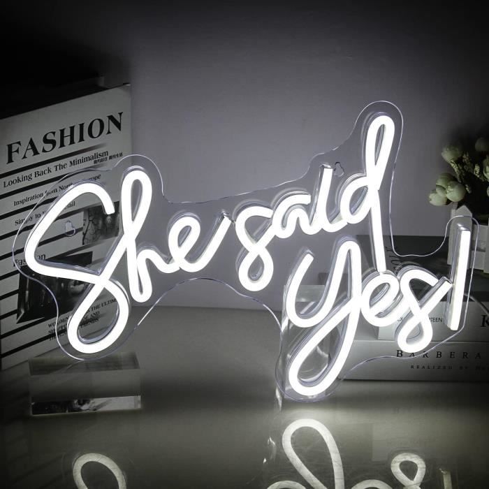 Elle Dit Oui Néon Logo Blanc Led Néon, Lettre Usb Néon Logo Acrylique ...