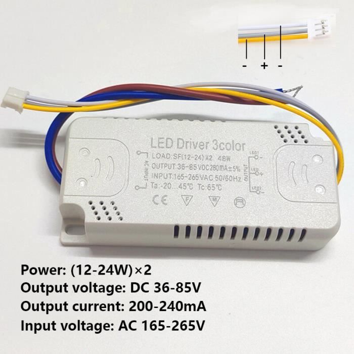 Transformateur d'éclairage,Pilote LED adaptateur 3 couleurs pour éclairage LED ac 220v ...