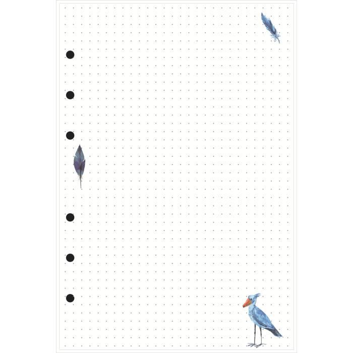 Feuillet mobile,Cahier à feuilles mobiles,2022,45 feuilles,recharge de ...