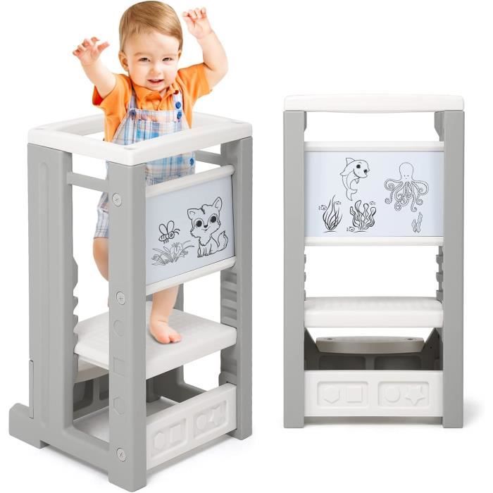 Baloveby Tabouret Réglable Tour d'Apprentissage Enfant Montessori ...