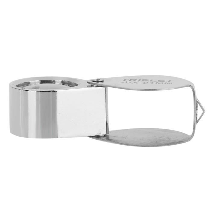 SWT Loupe 20X Loupe de poche pliante pour loupe portable 20X avec lecture de vérification de ...