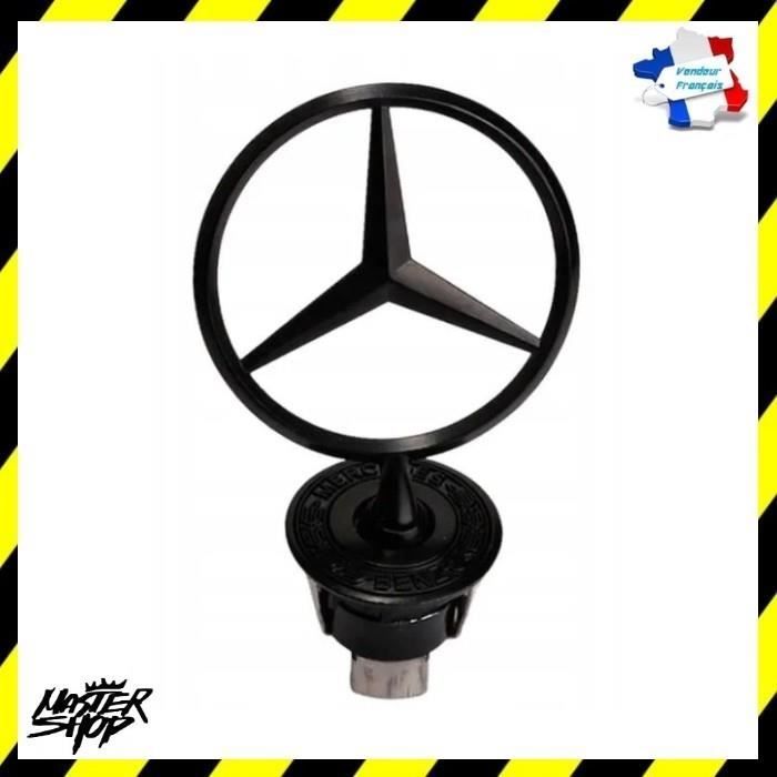 Insigne Marque Emblème Bonnet Capot NOIR Logo Mercedes Benz NOIR ...