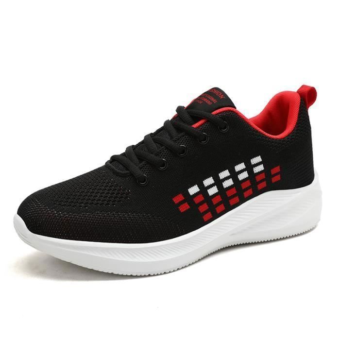 Basket Homme Chaussures Sport Masculines Respirante Chaussure Noir et ...