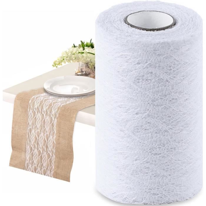 Chemin De Table En Dentelle Vintage 15Cm X 22M, Blanc Rouleau De Chemin ...