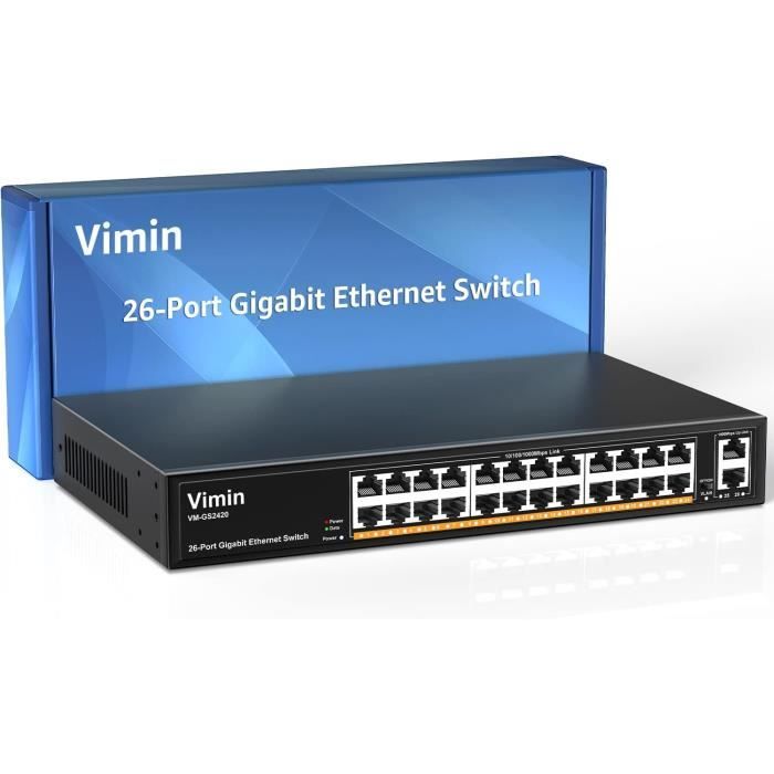 Switch Ethernet Gigabit 24 Ports Avec 2 Ports Montants De 1000 Mbps ...