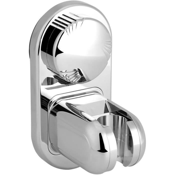 Support de Douche Reglable sans Percage, Ventouse Orientable Support ...