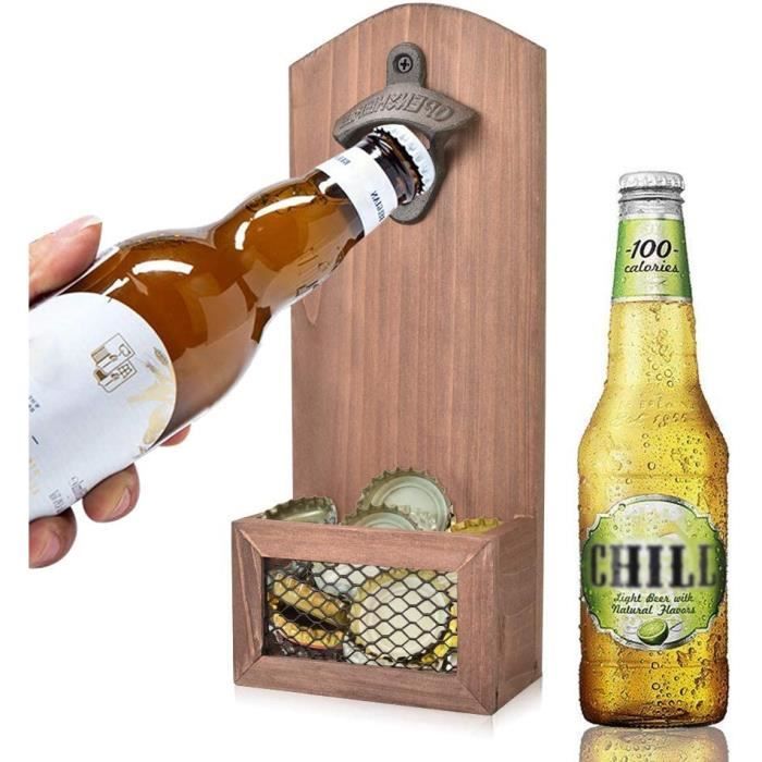 UTRUGAN Ouvre-Bouteilles Mural Décapsuleur Bière Original Montage Mural ...