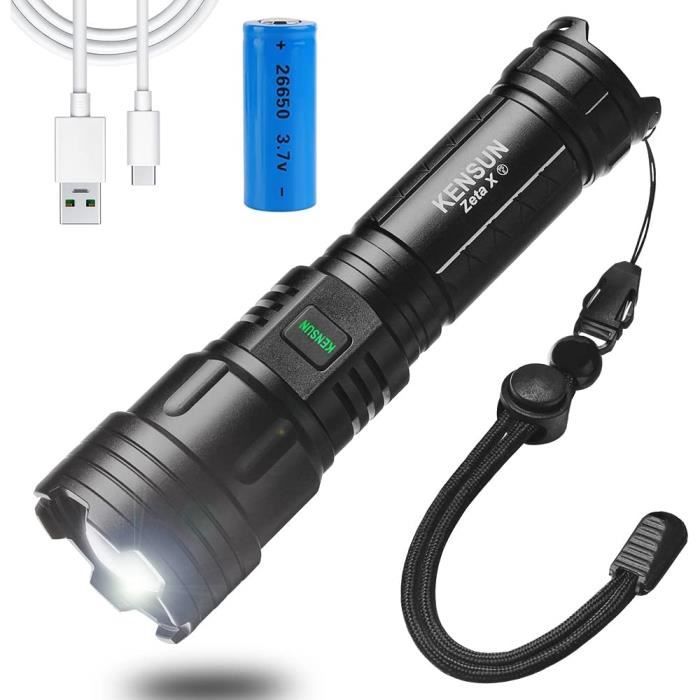 ASORT Lampe torche LED extrêmement lneuse 12000 lumens, mini lampe ...