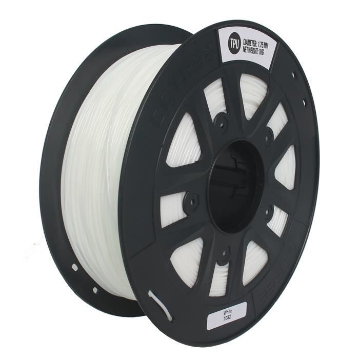 TEMPSA 1.75mm 1KG TPU Filament Bobine Recharge Pour Imprimante 3D Blanc ...