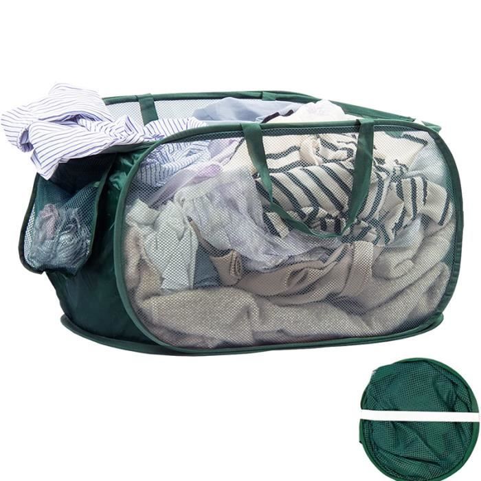 Panier à linge pliable en maille, panier à linge léger de 70 litres ...
