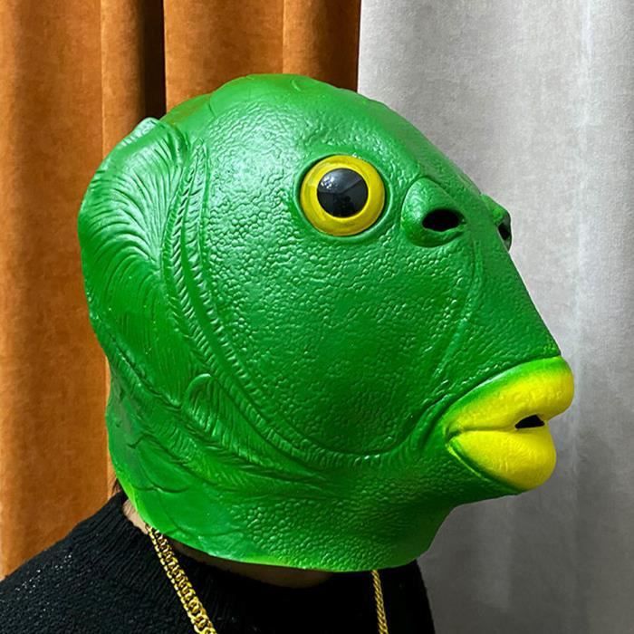 Masque de Poisson - Non spécifié - Réaliste en Latex - Vert - Adulte ...