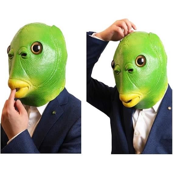 Masque de Poisson - Non spécifié - Réaliste en Latex - Vert - Adulte ...