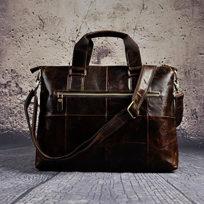 Mallette de bureau en cuir pour homme, mallette d'affaires, mallette ...