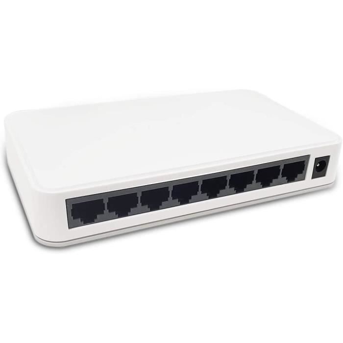 Switch Ethernet 8 Ports RJ45 Gigabit (10-100-1000), switch RJ45 ...