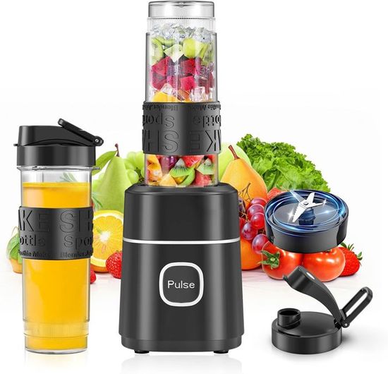 Blender,Mixeur Blender,Blender Smoothie Avec 2 Gobelets Tritan De 570 ...
