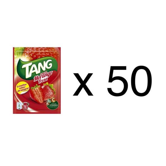 50 sachets de tang gout fraise, soit 50 litres de jus de fruit ...
