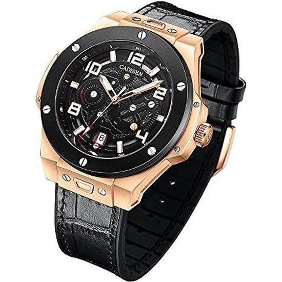CADISEN Montre automatique pour homme avec réserve de marche, Or rose ... CADISEN Montre automatique pour homme avec réserve de marche, Or rose ...