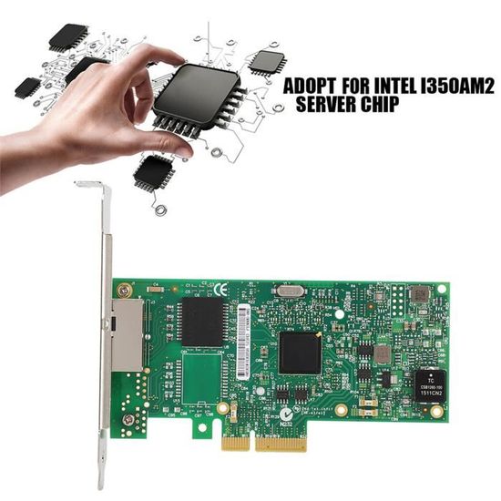 HURRISE Carte réseau Gigabit double port PCIE I350-t2 10/100/100Mbps pour ordinateur - Cdiscount ...