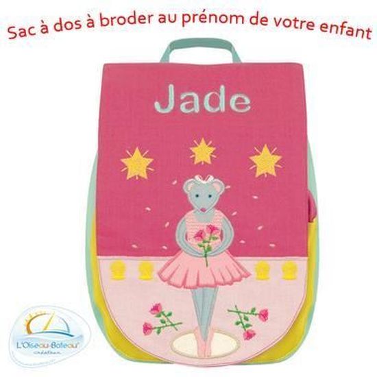 Sac a dos brode au prenom de votre enfant Sac a... Gris - Cdiscount ...