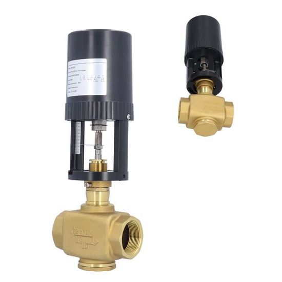Fangming-Soupape de commande Vanne Motorisée lectrique Contrle de Régulation Laiton BSP 2 Voies ...