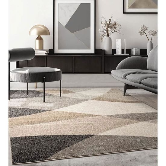 Tapis moderne - The Carpet PEARL - Motif vagues - Beige 160x220 ...