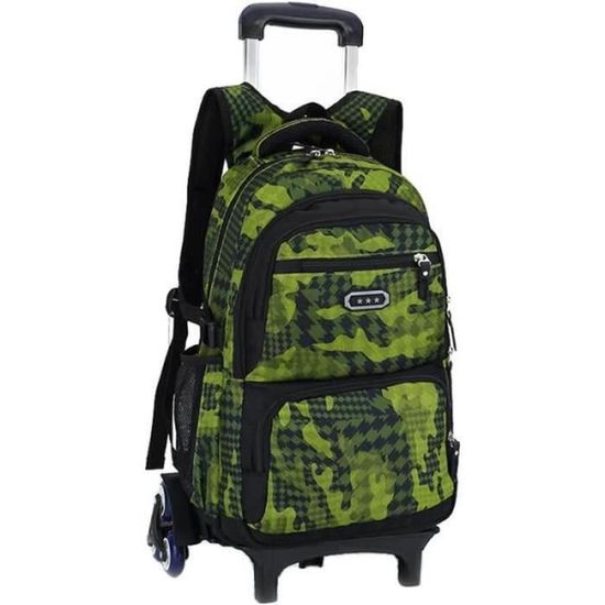 CARTABLE pour Enfant Cartable roulettes Garçon Scolaire Roulette Monter ...