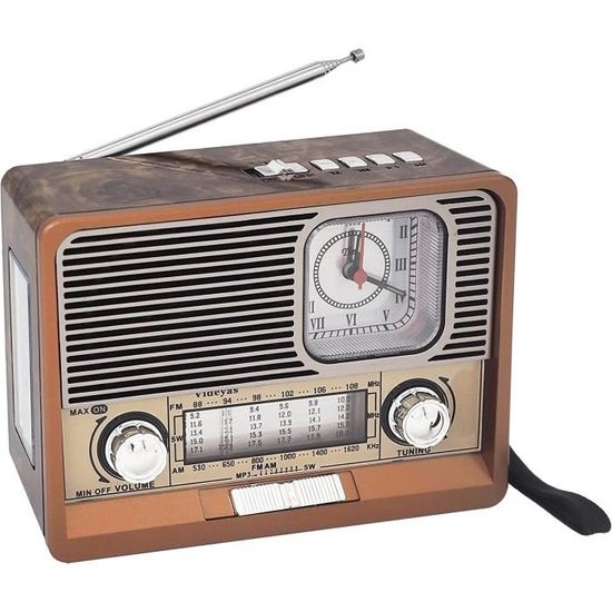 Radio portable vintage à ondes courtes,radio AM FM vintage avec haut ...