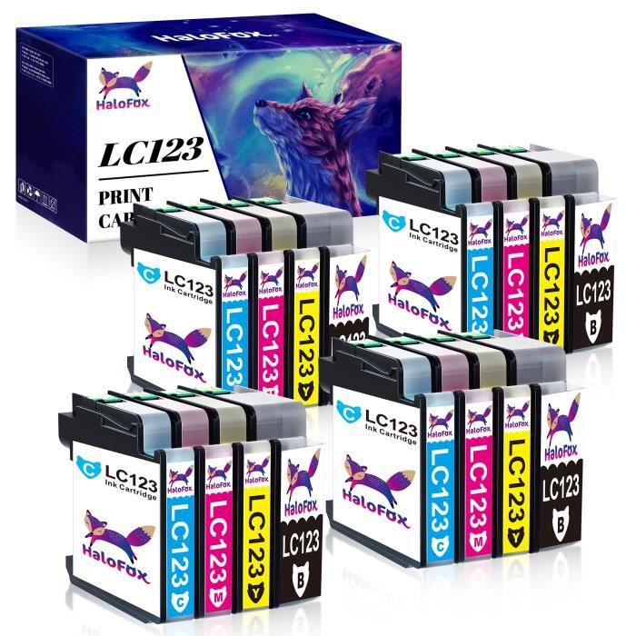 HALOFOX 16 Cartouche d’encre brother lc 123 LC123xl compatible Brother ...